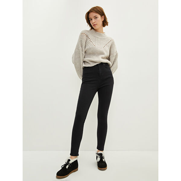 Skinny Fit Cep Detaylı Kadın Rodeo Jean Pantolon Skinny Fit Cep Detaylı Kadın Rodeo Jean Pantolon