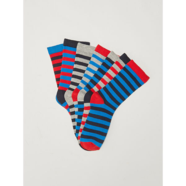 Çizgili Erkek Çocuk Soket Çorap 7'li