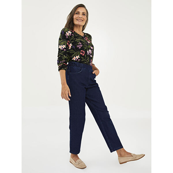 LCW GRACE Beli Lastikli Standart Fit Cep Detaylı Kadın Jean Pantolon LCW GRACE Beli Lastikli Standart Fit Cep Detaylı Kadın Jean Pantolon