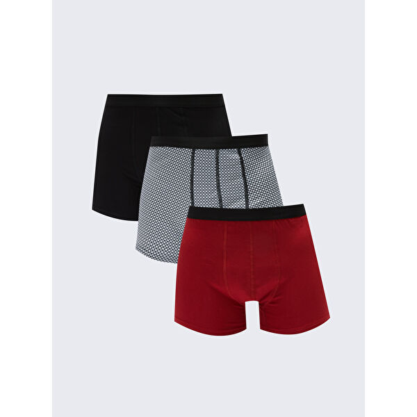 Standart Kalıp Esnek Kumaş Erkek Boxer 3'lü Standart Kalıp Esnek Kumaş Erkek Boxer 3'lü