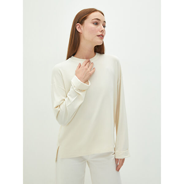 LCW Modest Bisiklet Yaka Uzun Kollu Basic Kadın Tunik LCW Modest Bisiklet Yaka Uzun Kollu Basic Kadın Tunik
