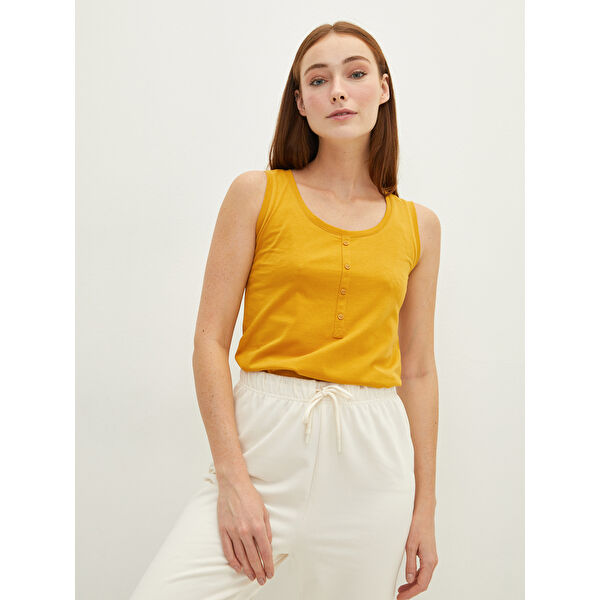 LCW BASIC U Yaka Düz Kolsuz Pamuklu Kadın Atlet