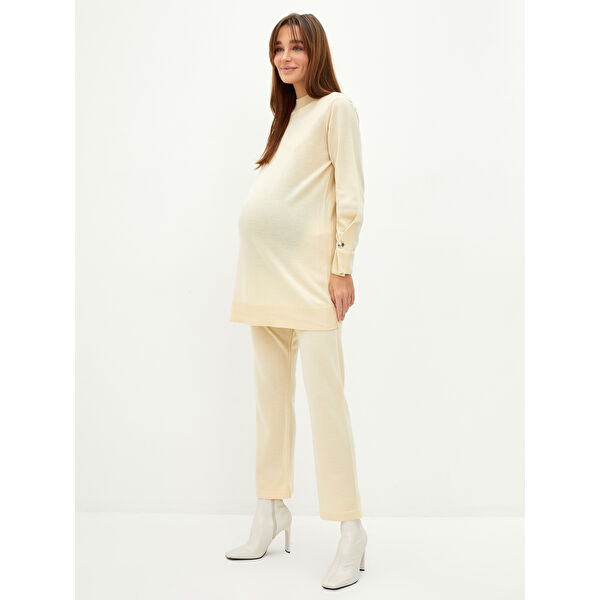 Beli Lastikli Düz Geniş Paça Hamile Triko Pantolon Beli Lastikli Düz Geniş Paça Hamile Triko Pantolon