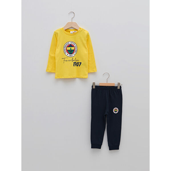 Bisiklet Yaka Uzun Kollu Fenerbahçe Baskılı Pamuklu Erkek Bebek Taraftar Pijama Takımı 2'li Bisiklet Yaka Uzun Kollu Fenerbahçe Baskılı Pamuklu Erkek Bebek Taraftar Pijama Takımı 2'li