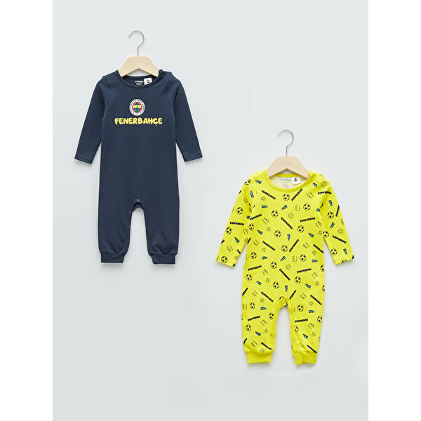 Bisiklet Yaka Uzun Kollu Fenerbahçe Baskılı Erkek Bebek Taraftar Tulum 2'li Bisiklet Yaka Uzun Kollu Fenerbahçe Baskılı Erkek Bebek Taraftar Tulum 2'li