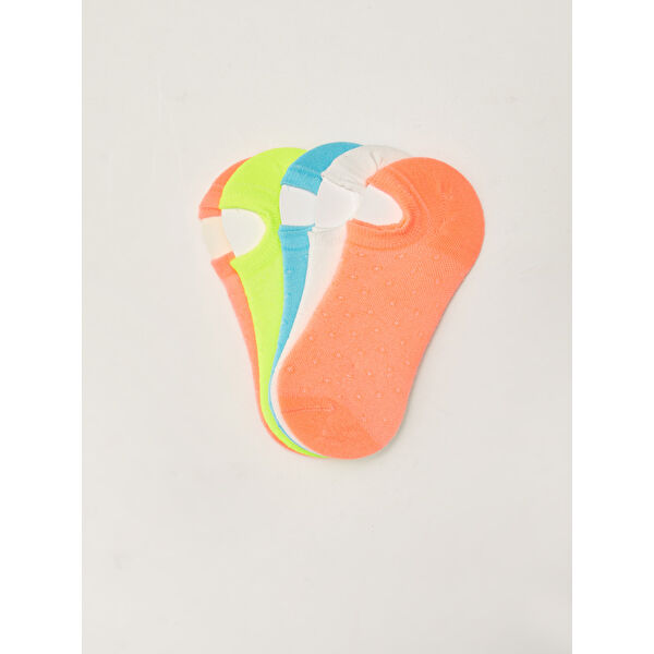 Kendinden Desenli Kız Çocuk Patik Çorap 5'li