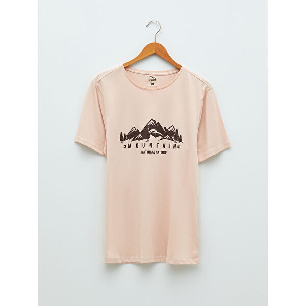 Outdoor Bisiklet Yaka Kısa Kollu Baskılı Erkek Tişört