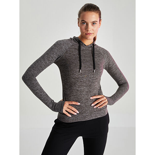 LCW ACTIVE Kapüşonlu Düz Uzun Kollu Kadın Sweatshirt LCW ACTIVE Kapüşonlu Düz Uzun Kollu Kadın Sweatshirt