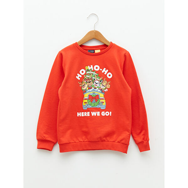 Bisiklet Yaka Paw Patrol Baskılı Yılbaşı Temalı Uzun Kollu Erkek Çocuk Sweatshirt Bisiklet Yaka Paw Patrol Baskılı Yılbaşı Temalı Uzun Kollu Erkek Çocuk Sweatshirt