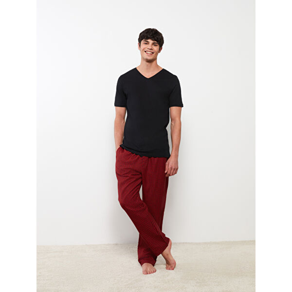 Standart Kalıp Ekose Erkek Pijama Alt