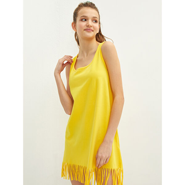 U Yaka Düz Kolsuz Kadın Gecelik U Yaka Düz Kolsuz Kadın Gecelik