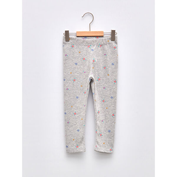 Beli Lastikli Desenli Kız Bebek Tayt