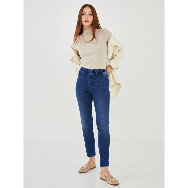 Skinny Fit Cep Detaylı Kadın Rodeo Jean Pantolon Skinny Fit Cep Detaylı Kadın Rodeo Jean Pantolon