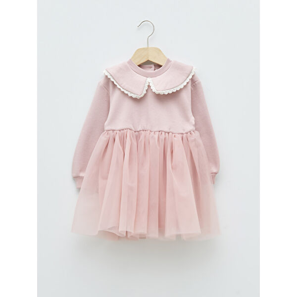 Bebe Yaka Uzun Kollu Basic Kız Bebek Elbise Bebe Yaka Uzun Kollu Basic Kız Bebek Elbise