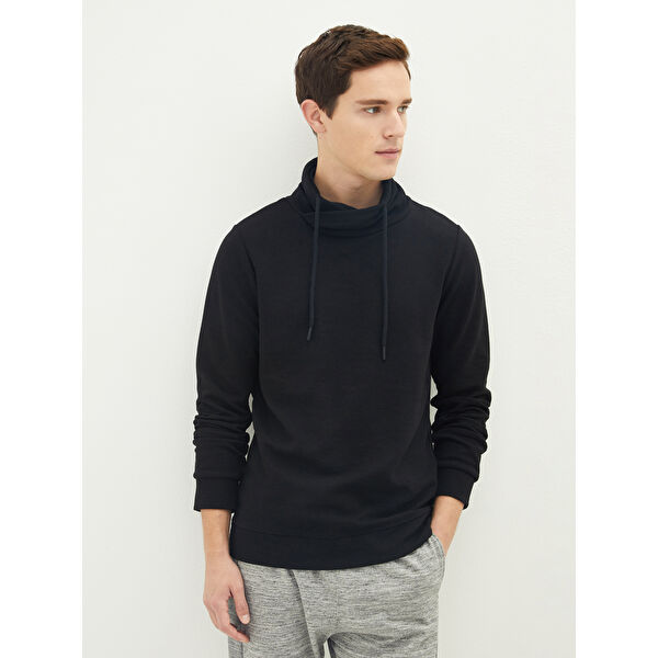 Keşiş Yaka Uzun Kollu Erkek Sweatshirt Keşiş Yaka Uzun Kollu Erkek Sweatshirt