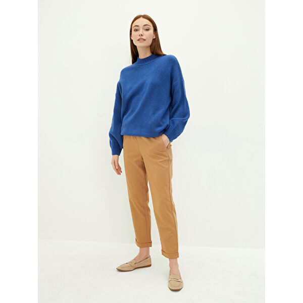 Beli Lastikli Cep Detaylı Harem Kadın Pantolon