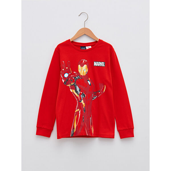 Bisiklet Yaka Avengers Baskılı Uzun Kollu Erkek Çocuk Tişört Bisiklet Yaka Avengers Baskılı Uzun Kollu Erkek Çocuk Tişört