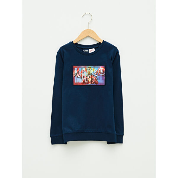 Bisiklet Yaka Avengers Hologram Baskılı Uzun Kollu Erkek Çocuk Tişört Bisiklet Yaka Avengers Hologram Baskılı Uzun Kollu Erkek Çocuk Tişört