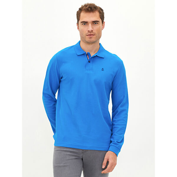 Polo Yaka Uzun Kollu Erkek Tişört