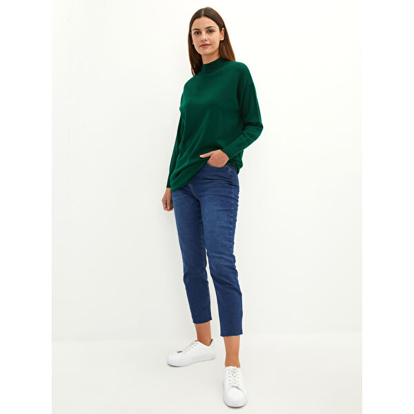 Standart Fit Cep Detaylı Kadın Rodeo Jean Pantolon Standart Fit Cep Detaylı Kadın Rodeo Jean Pantolon