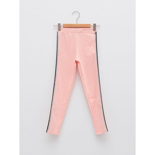 Beli Lastikli Basic Pamuklu Kız Çocuk Tayt