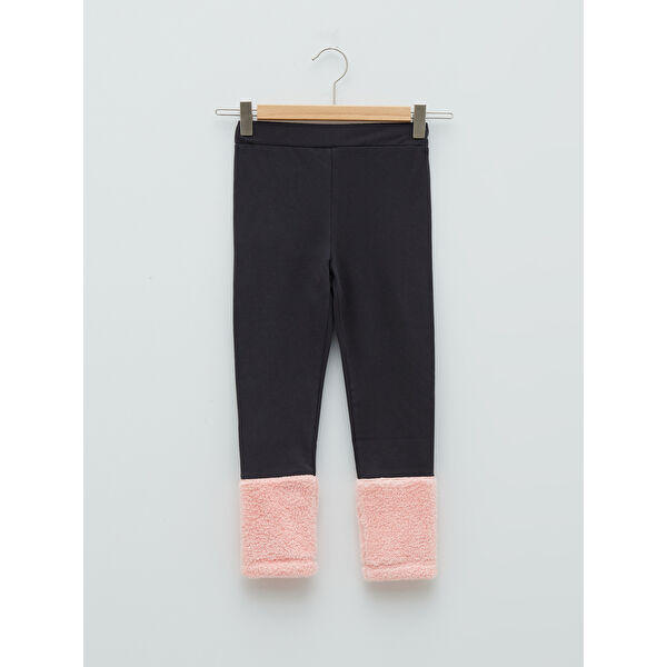 Beli Lastikli Basic Kız Çocuk Tayt