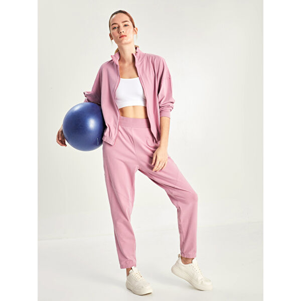 Beli Lastikli Düz Cep Detaylı Kadın Spor Eşofman Altı