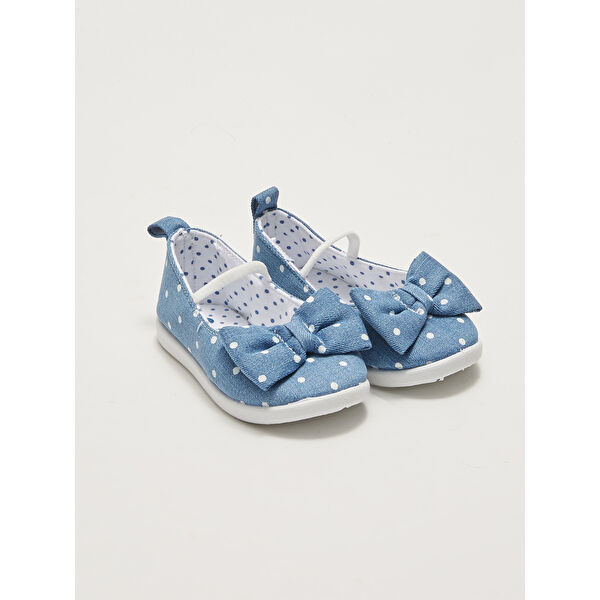 Fiyonk Detaylı Lastikli Kız Bebek Babet