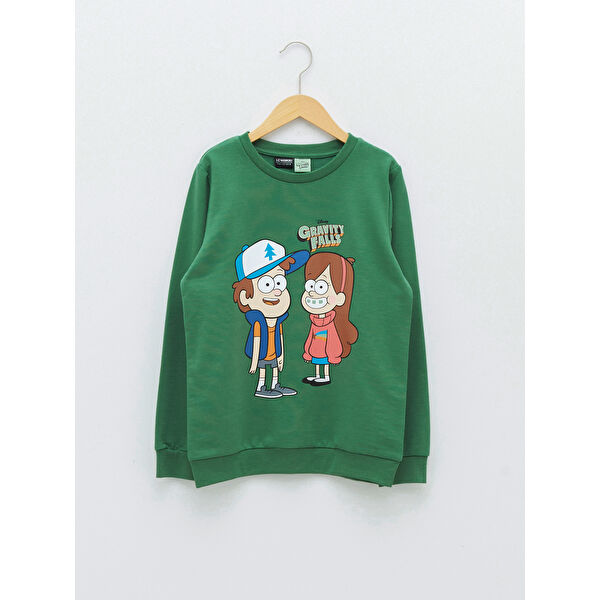 Bisiklet Yaka Gravity Falls Baskılı Uzun Kollu Erkek Çocuk Sweatshirt Bisiklet Yaka Gravity Falls Baskılı Uzun Kollu Erkek Çocuk Sweatshirt