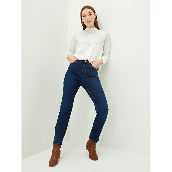 Skinny Fit Cep Detaylı Kadın Rodeo Jean Pantolon Skinny Fit Cep Detaylı Kadın Rodeo Jean Pantolon