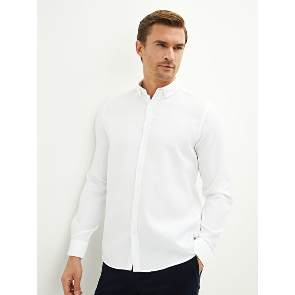 Slim Fit Uzun Kollu Erkek Gömlek