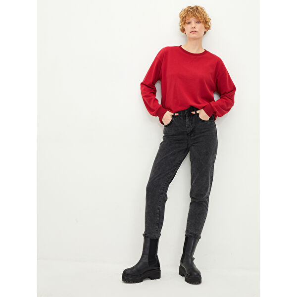 Yüksek Bel Slouchy Cep Detaylı Rodeo Kadın Jean Pantolon Yüksek Bel Slouchy Cep Detaylı Rodeo Kadın Jean Pantolon