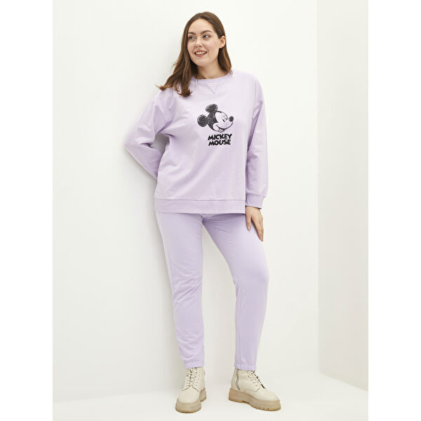 Büyük Beden Beli Lastikli Cep Detaylı Kadın Jogger Eşofman Altı Büyük Beden Beli Lastikli Cep Detaylı Kadın Jogger Eşofman Altı