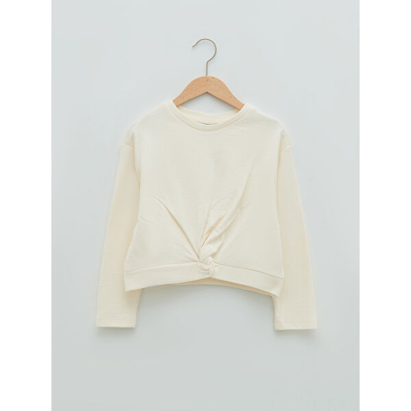 Bisiklet Yaka Basic Uzun Kollu Kız Çocuk Sweatshirt