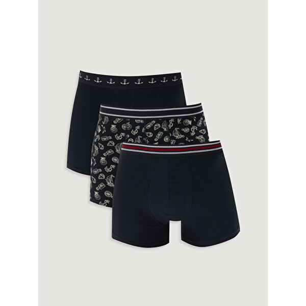 Standart Kalıp Esnek Kumaş Erkek Boxer 3'lü Standart Kalıp Esnek Kumaş Erkek Boxer 3'lü
