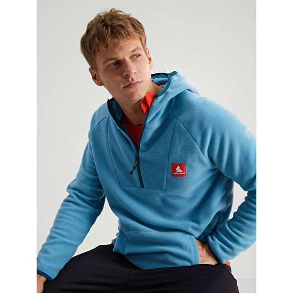 Kapüşonlu Uzun Kollu Polar Erkek Sweatshirt Kapüşonlu Uzun Kollu Polar Erkek Sweatshirt