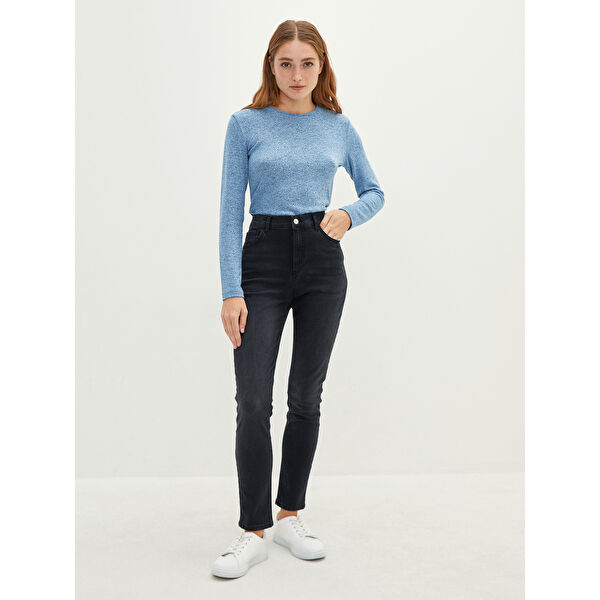 Skinny Fit Cep Detaylı Kadın Rodeo Jean Pantolon Skinny Fit Cep Detaylı Kadın Rodeo Jean Pantolon