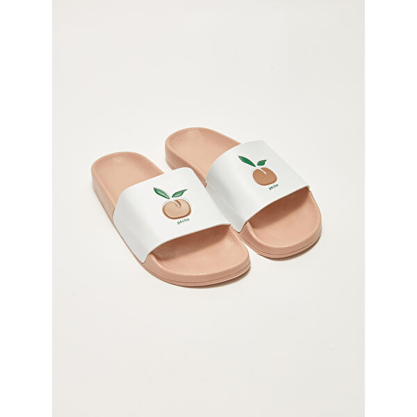 Baskılı Tek Bantlı Kadın Terlik