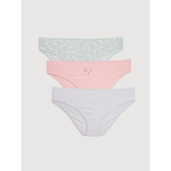 Baskılı Bikini Külot 3'lü Paket