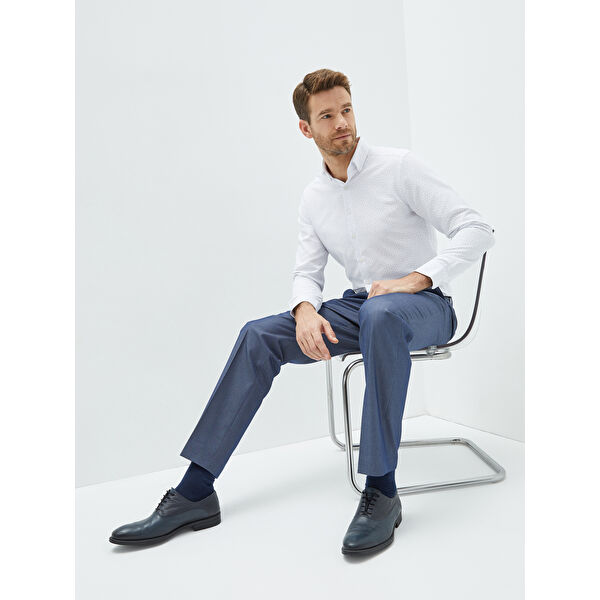 Slim Fit Dokulu Erkek Pantolon