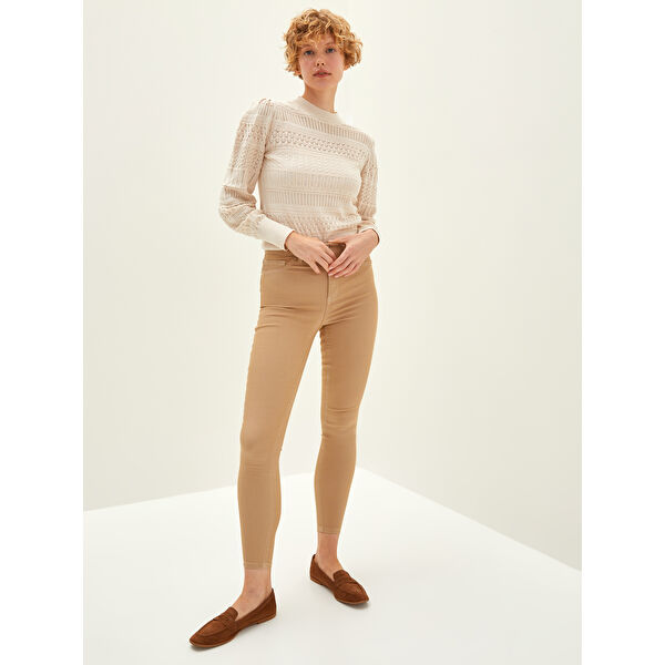 Yüksek Bel Süper Skinny Fit Cep Detaylı Kadın Jean Pantolon Yüksek Bel Süper Skinny Fit Cep Detaylı Kadın Jean Pantolon