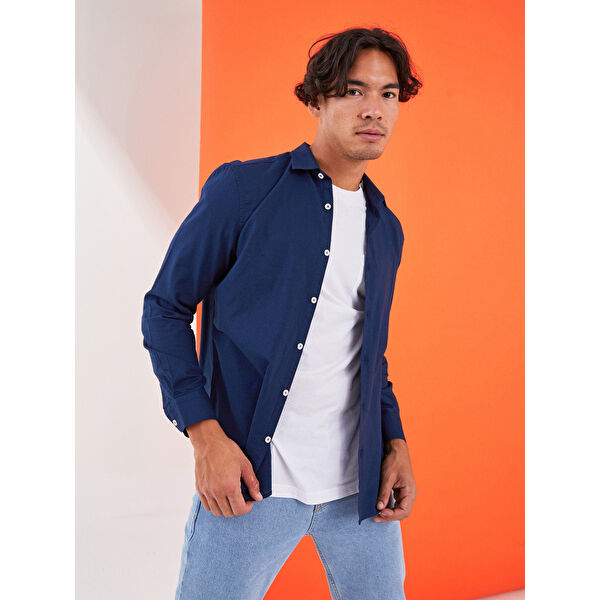 Regular Fit Uzun Kollu Oxford Erkek Gömlek Regular Fit Uzun Kollu Oxford Erkek Gömlek