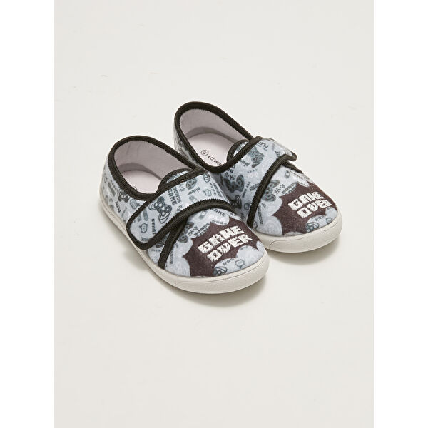 Baskılı Cırt Cırtlı Erkek Çocuk Panduf