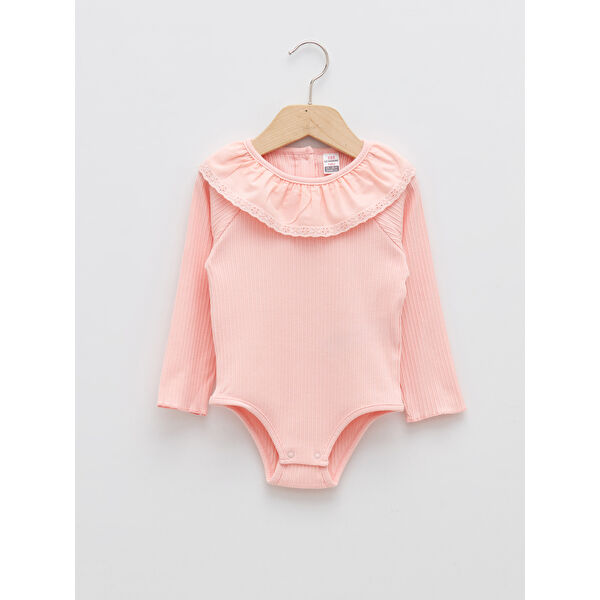 Bisiklet Yaka Uzun Kollu Basic Kız Bebek Çıtçıtlı Body Bisiklet Yaka Uzun Kollu Basic Kız Bebek Çıtçıtlı Body