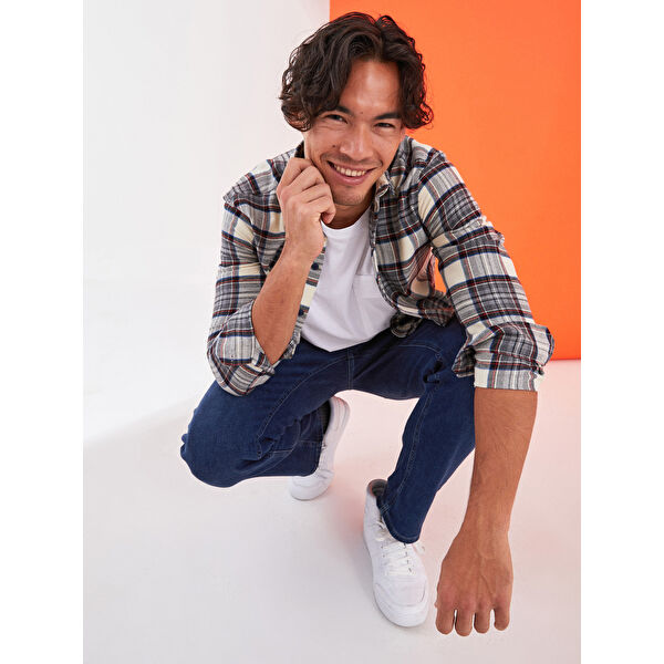 Regular Fit Uzun Kollu Ekose Erkek Oduncu Gömlek Ceket Regular Fit Uzun Kollu Ekose Erkek Oduncu Gömlek Ceket