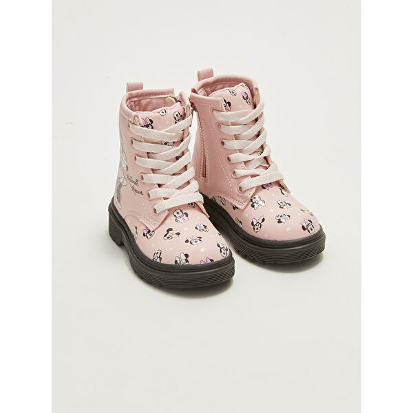 Minnie Mouse Lisanslı Bağcık ve Fermuarlı Kız Bebek Bot Minnie Mouse Lisanslı Bağcık ve Fermuarlı Kız Bebek Bot