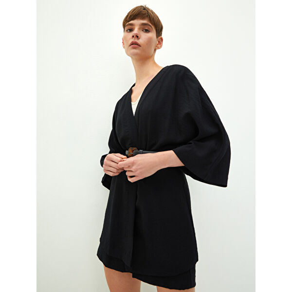Şal Yaka Düz Kadın Kimono