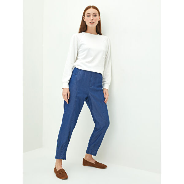 Standart Fit Cep Detaylı Kadın Rodeo Jean Pantolon Standart Fit Cep Detaylı Kadın Rodeo Jean Pantolon