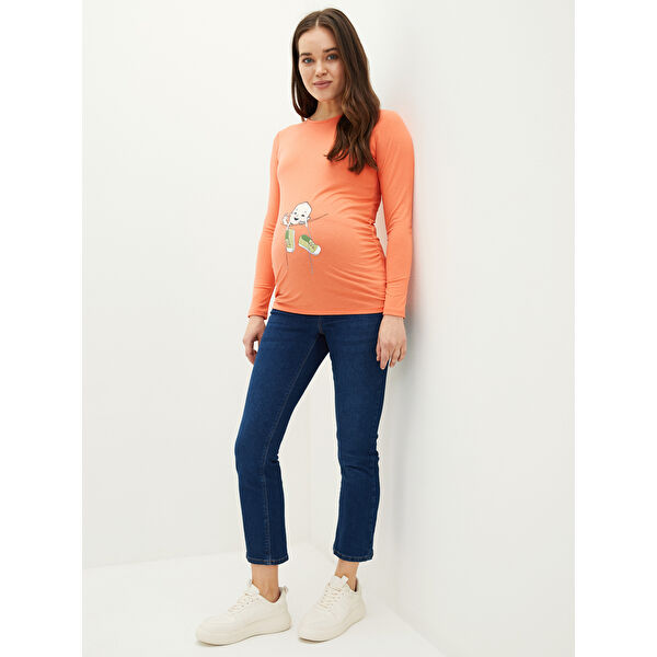 Karın Panelli Straight Fit Rodeo Hamile Jean Pantolon Karın Panelli Straight Fit Rodeo Hamile Jean Pantolon