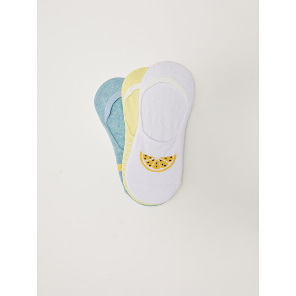 Baskılı Kadın Babet Çorap 3'lü Paket Baskılı Kadın Babet Çorap 3'lü Paket